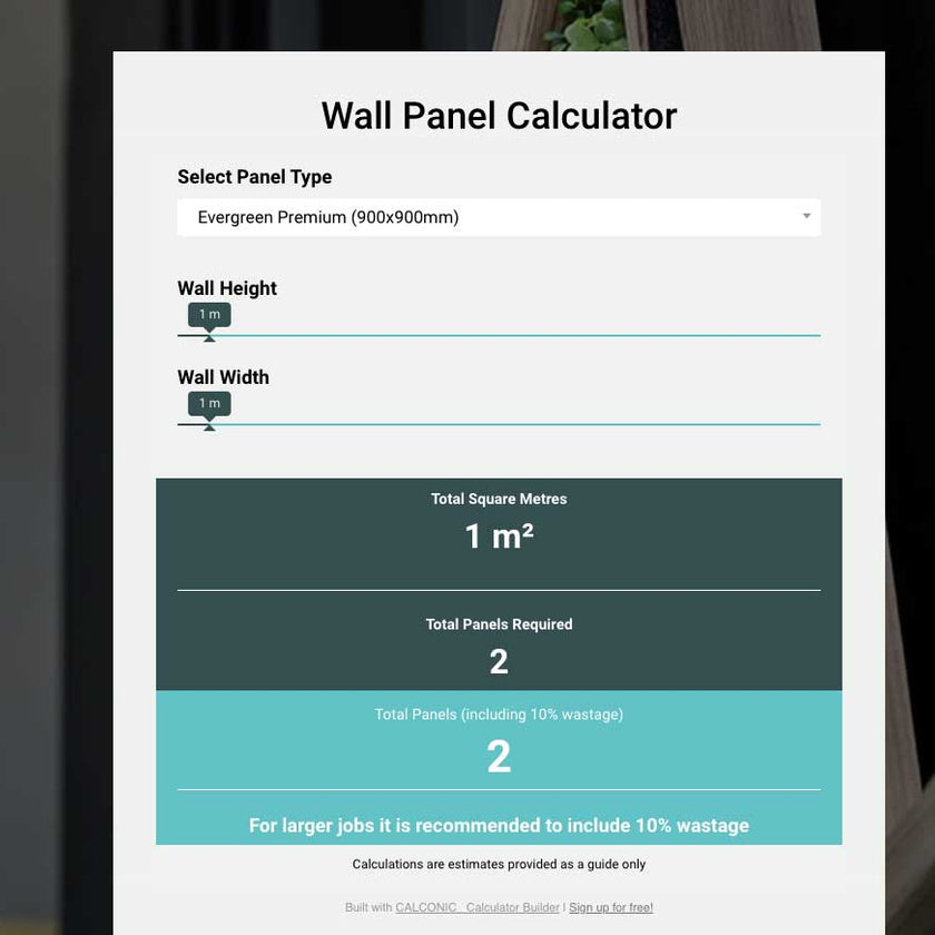 Wall Panel Calculator