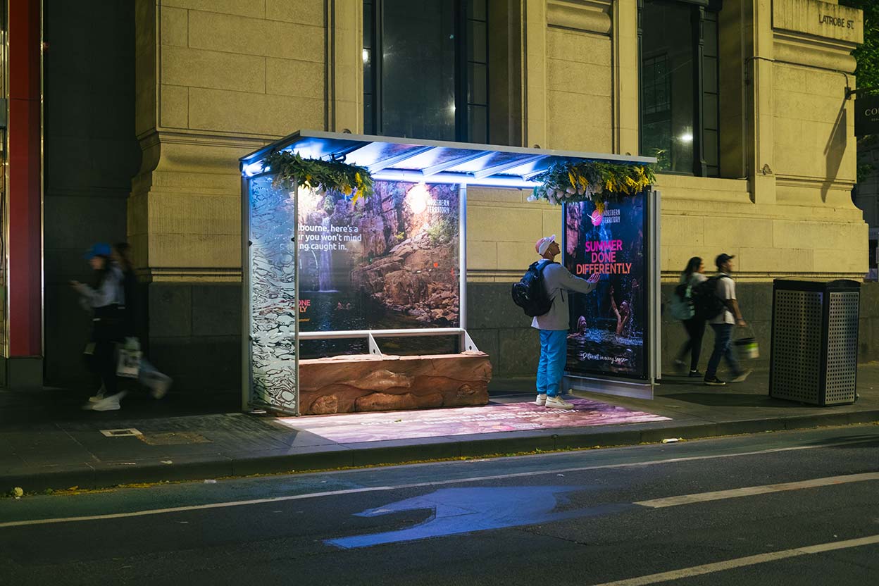 JCDecaux’s x Tourism NT: Bus Shelter Native Greenery Installation ...